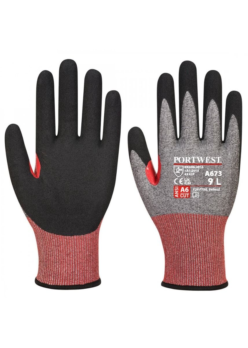 Nitrile Foam Cut Resistant Gloves A673 CS AHR18